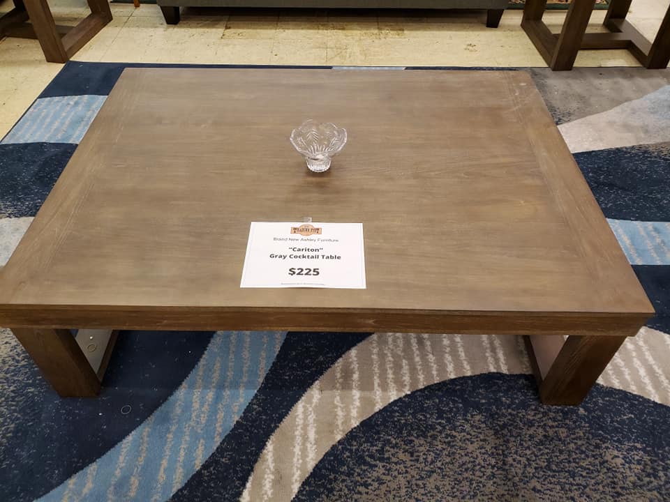 New Living Room: NEW! Ashley Furniture "Cariton" Gray Cocktail Table